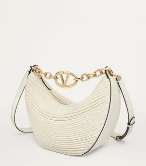 Valentino Garavani Leather Vlogo Moon Shoulder Bag