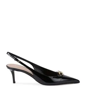 VALENTINO GARAVANI X UNDERCOVER Leather Vlogo Moon Slingback Pumps 60