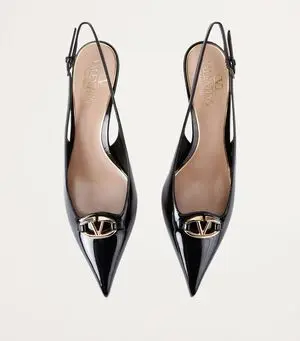 VALENTINO GARAVANI X UNDERCOVER Leather Vlogo Moon Slingback Pumps 60