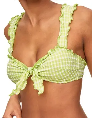 ADORE ME Steph Swimwear Bra - Plaid Green