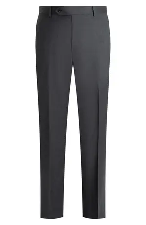 Samuelsohn Flat-front Wool Dress Pants