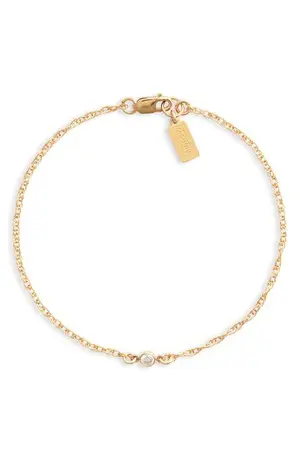 SET & STONES Cubic Zirconia Pendant Bracelet - Gold/april