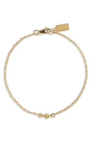 SET & STONES Cubic Zirconia Pendant Bracelet - Gold/november