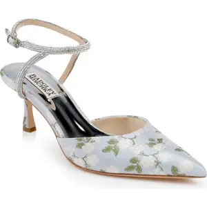 Badgley Mischka Autumn Pointed Toe Pumps - Mist Blue Fabric