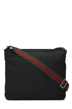 Gucci Gg Canvas Web Pocket Crossbody Bag