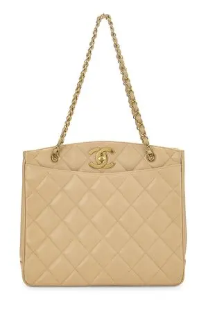 Chanel Quilted Caviar 'cc' Turnlock Tote