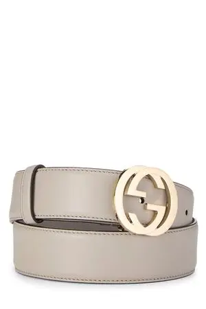 Gucci Interlocking Logo Belt - Grey