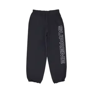 Supreme Spellout Embroidered Track Pant - Black | Editorialist