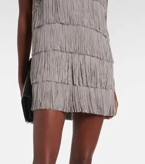 Norma Kamali Pickleball Fringed Mini Dress