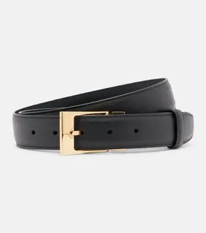 THE ROW Leather Belt - Black