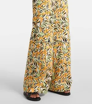 Marni Printed Wide-leg Pants