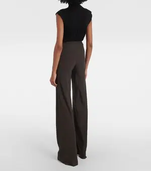 Rick Owens Bias High-rise Wide-leg Pants - Black