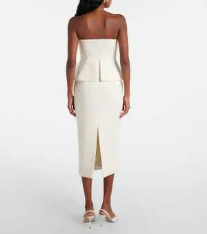 SELF-PORTRAIT Bridal Sequinned Bouclé Midi Dress
