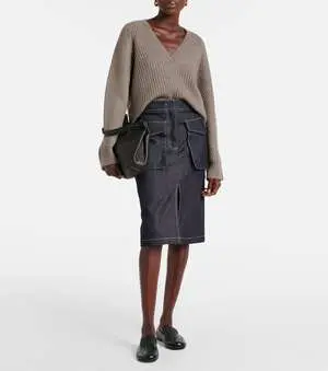 Co Denim Pencil Skirt