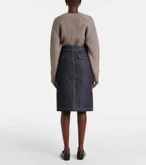 Co Denim Pencil Skirt