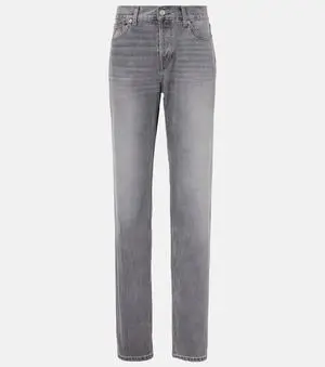 RE/DONE High-rise Straight Leg Jeans - Grey
