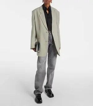 RE/DONE High-rise Straight Leg Jeans - Grey