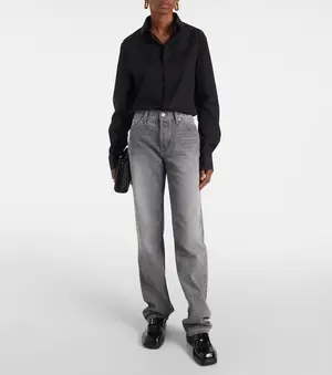 RE/DONE High-rise Straight Leg Jeans - Grey