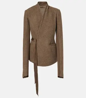 Rick Owens Hollywood Wool Wrap Jacket
