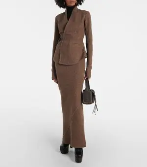 Rick Owens Hollywood Wool Wrap Jacket