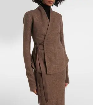 Rick Owens Hollywood Wool Wrap Jacket