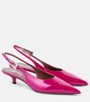 Paris Texas Jessica Patent Leather Slingback Pumps - Pink