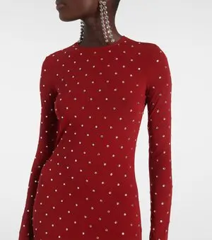 Rabanne Embellished Maxi Dress - Red