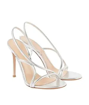 GIANVITO ROSSI Paradise Metallic Leather Sandals