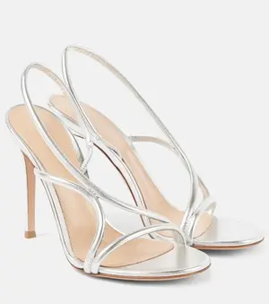 GIANVITO ROSSI Paradise Metallic Leather Sandals