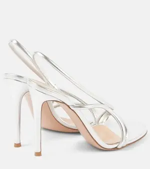 GIANVITO ROSSI Paradise Metallic Leather Sandals