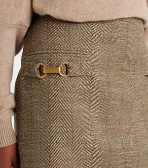 Stella McCartney Herringbone Wool-blend Miniskirt