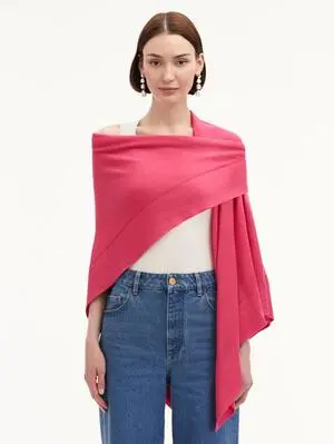 Oscar De La Renta Wool-blend Shawl Pink
