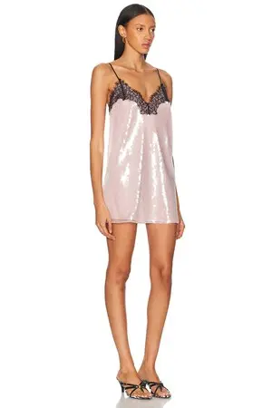 Retrofete Sequin Embellished Mini Dress - Earl Rose