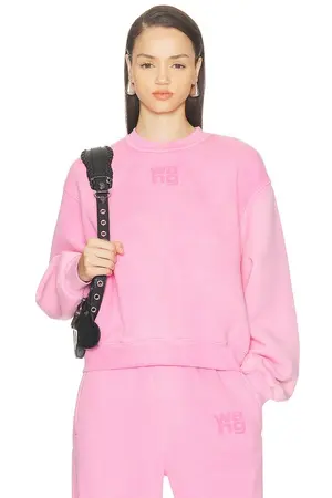 Women's Alexander Wang Pink Sweatshirt Sweatshirts Hoodies