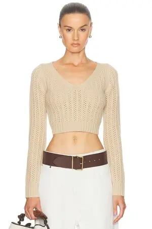 Max Mara Long Sleeve Cropped Sweater