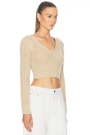 Max Mara Long Sleeve Cropped Sweater