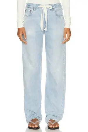 ALIGRACE Vintage Drawstring Wide Leg Jeans