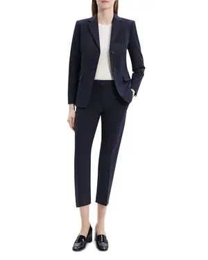 Theory Single-breasted Slim-fit Blazer - Deep Navy