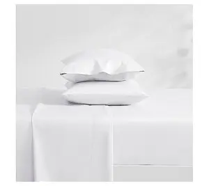 Laura Ashley Solid White King Sheet Set