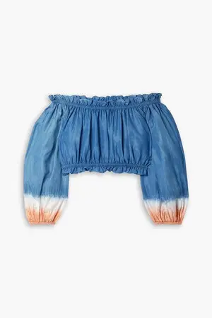 Cara Cara Shelby Cropped Tie-dyed Top