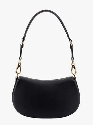 Valentino Garavani Leather Shoulder Bag With Vlogo Signature Detail - Black