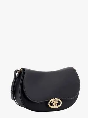 Valentino Garavani Leather Shoulder Bag With Vlogo Signature Detail - Black