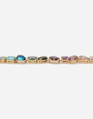 Dolce & Gabbana Rainbow Gemstone Necklace - Gold