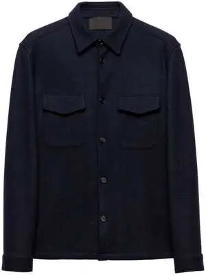 Prada Triangle-logo Wool Shirt