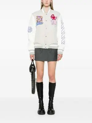 Off-White Varsity Bomber Jacket - Grey