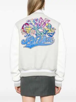 Off-White Varsity Bomber Jacket - Grey