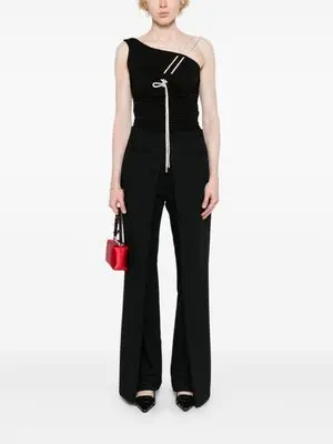 Off-White Ruched Crepe Top