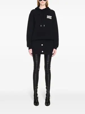 Off-White Lace Logo Appliqué Hoodie
