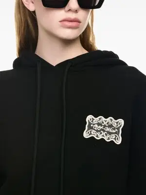 Off-White Lace Logo Appliqué Hoodie