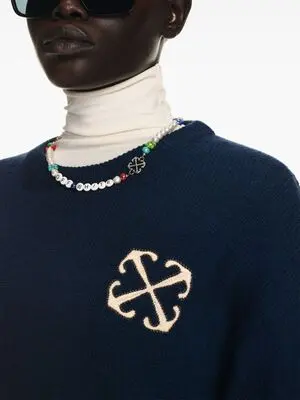 Off-White Intarsia-knit Logo Jumper